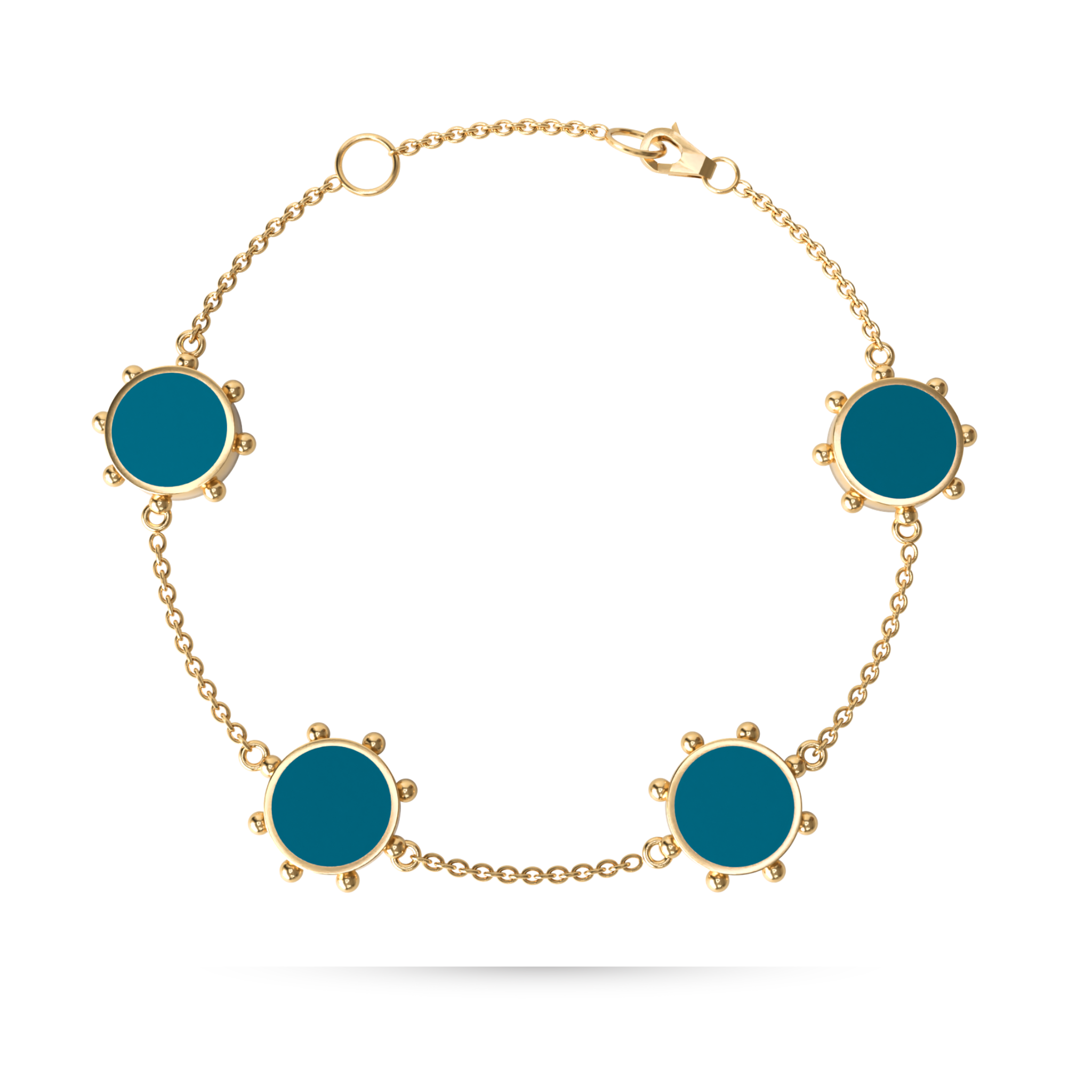 Orbit 4 Motif Bracelet | 18K Gold – Hidden Gem Jewelry Lab
